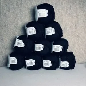 Katia | Art | Katia Espiga Yarn Balls Black Cotton Microfiber Sport Wgt ...